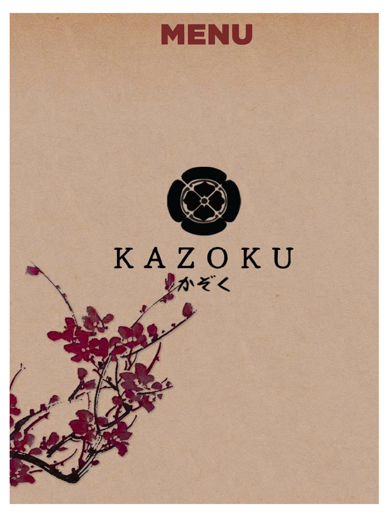 Menu Kazoku | PDF