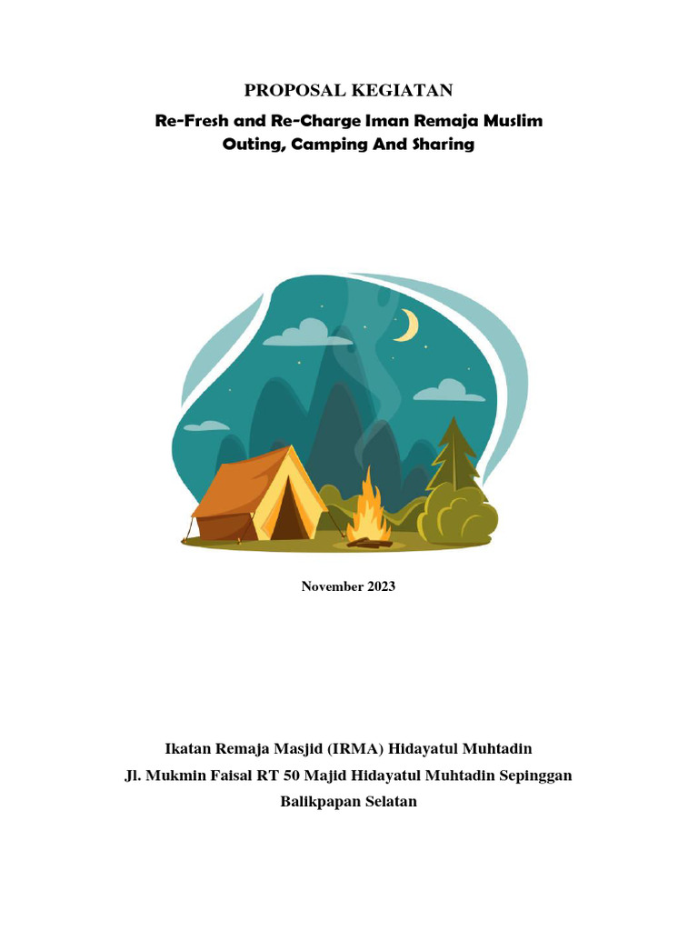 Proposal Permohonan Sponsorship Camping Irma 2023 | PDF