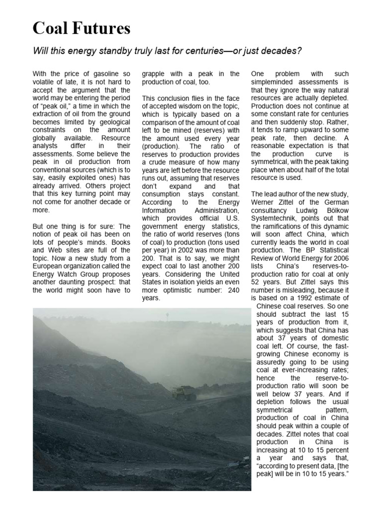 Coal | PDF | Coal | Peak Oil
