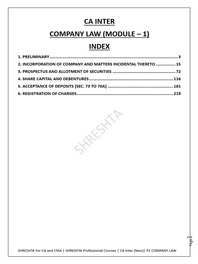 P2a Corporate Law Merge File Module - 1 | PDF