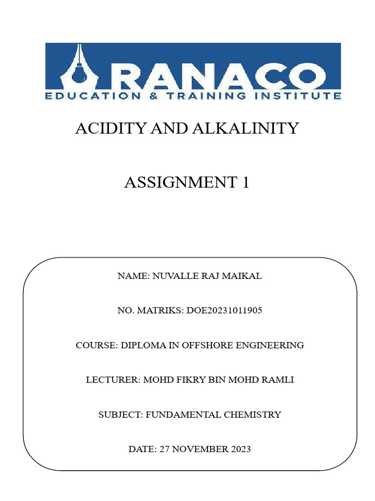 Acidity and Alkalinity | PDF
