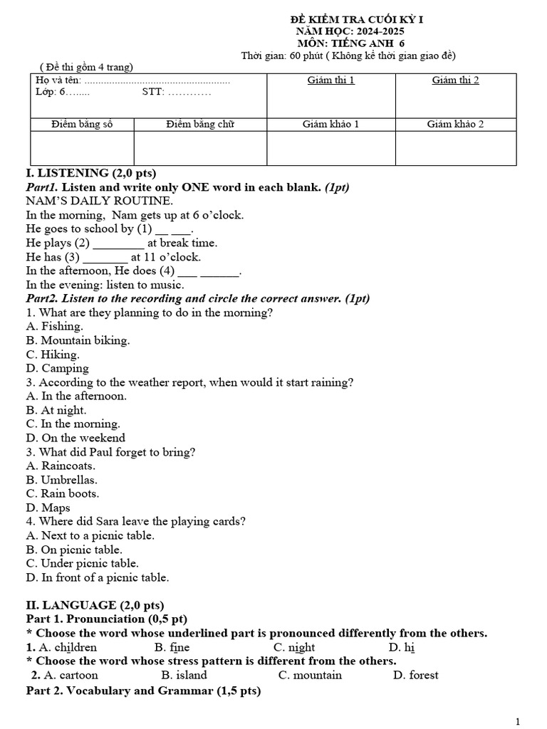 ĐỀ 2 | PDF | Human Communication | Linguistics