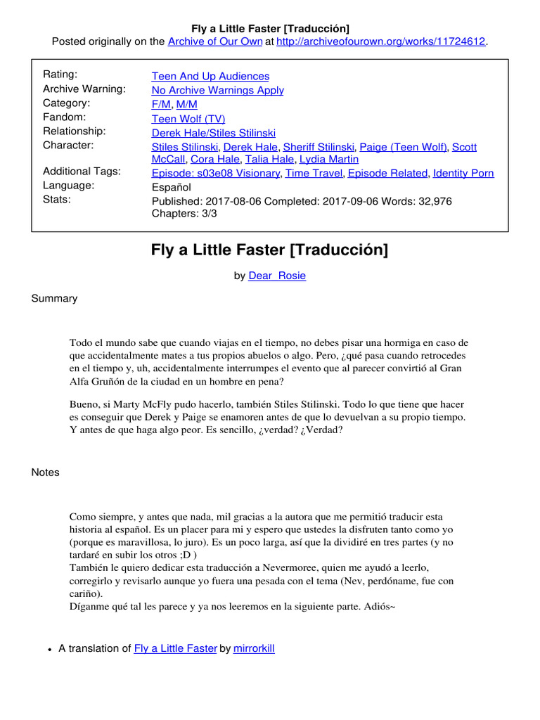 Fly A Little Faster | PDF | Verdad | Viaje en el tiempo