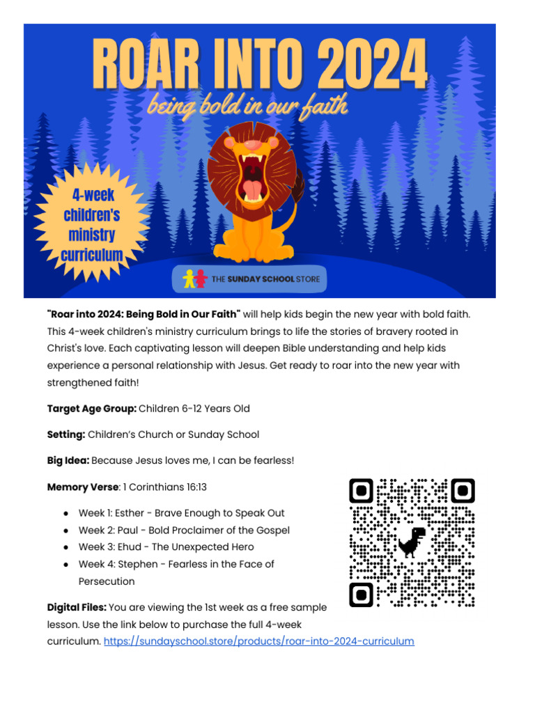 Esther Brave Enough To Speak Out - Sample Lesson From Roar Into 2024 | PDF | Book Of Esther ...