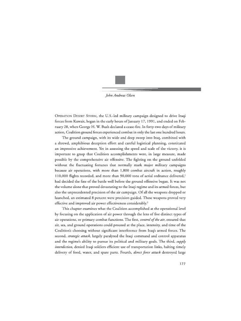 A History of Air Warfare - Operation Desert Storm - 1991 | PDF