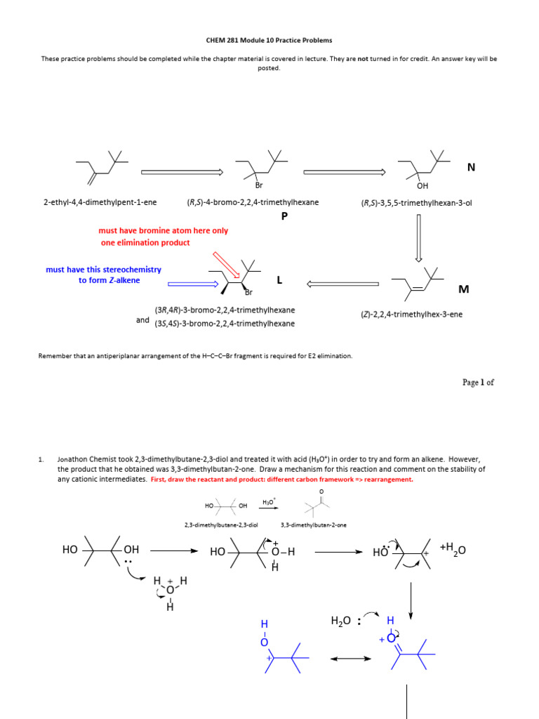 Module 10 Practice Key-Fall2023 | PDF | Physical Chemistry | Unit Processes