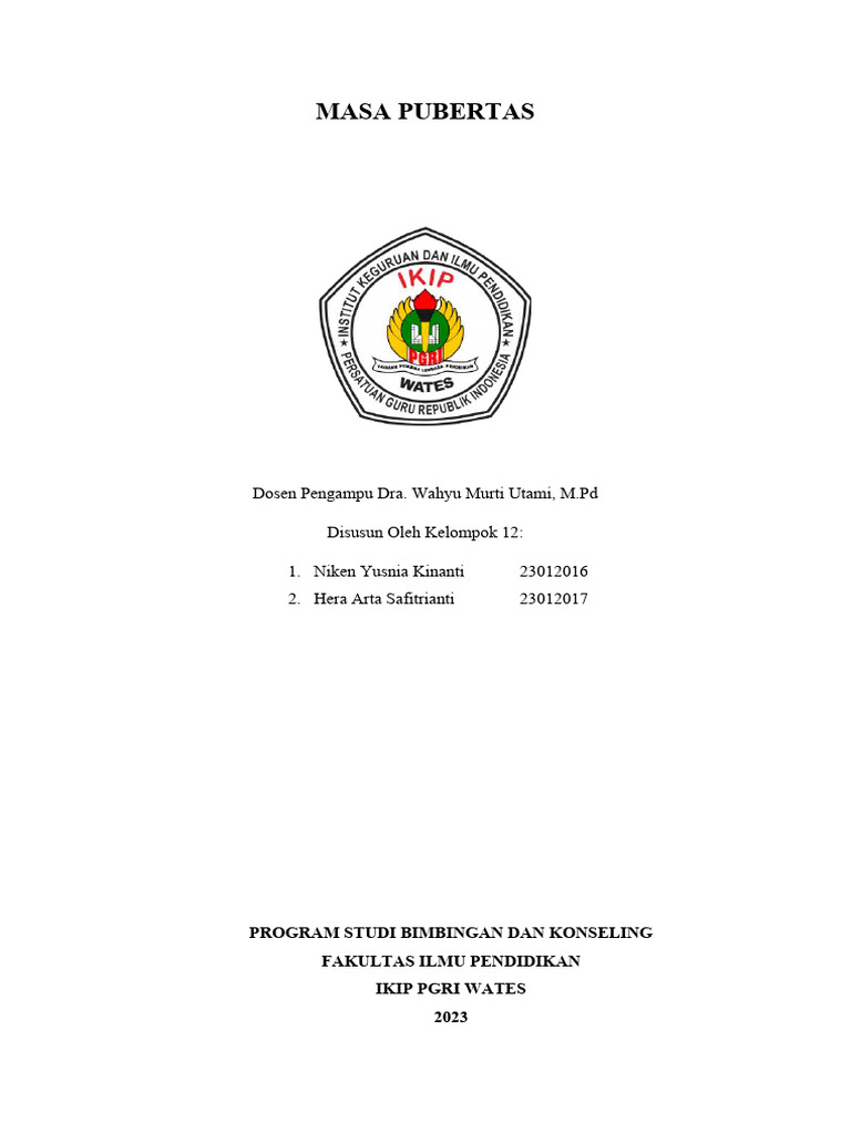 Masa Pubertas | PDF | Karier & Perkembangan | Kesehatan Holistik