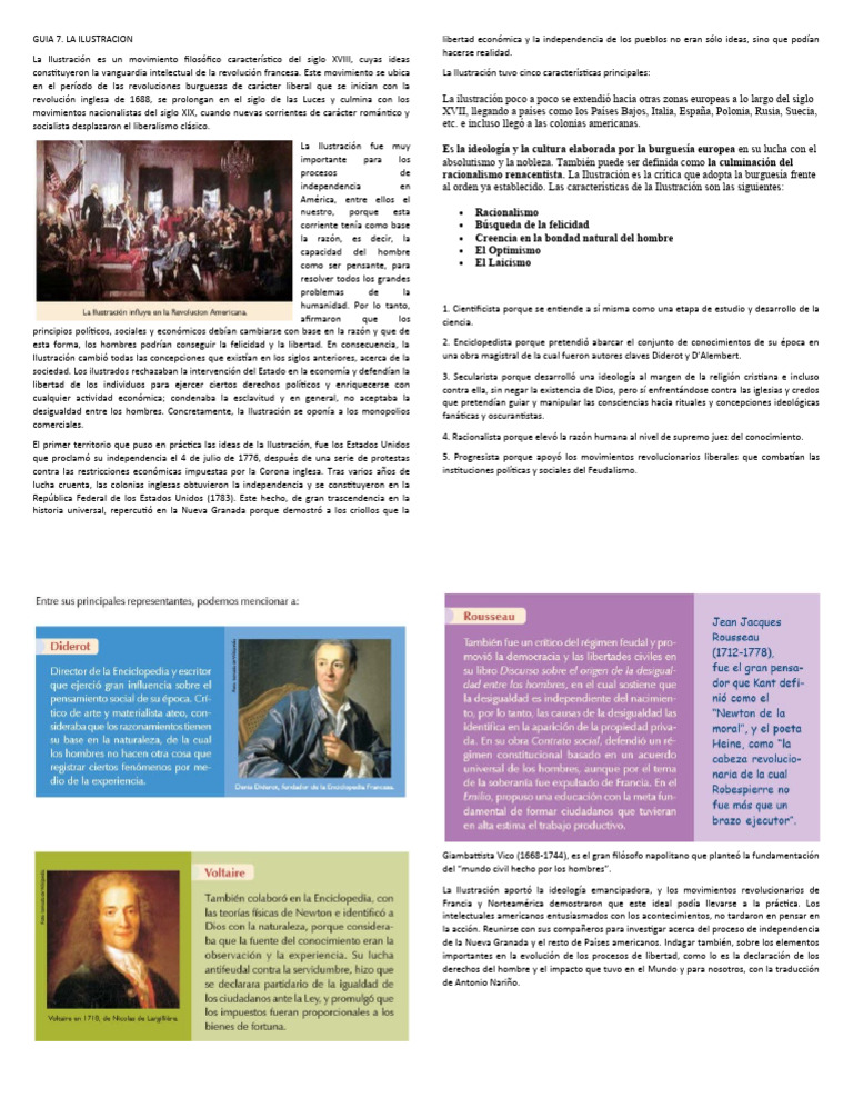 GUIA 8 la ilustracion | PDF | Era de iluminacion | Liberalismo