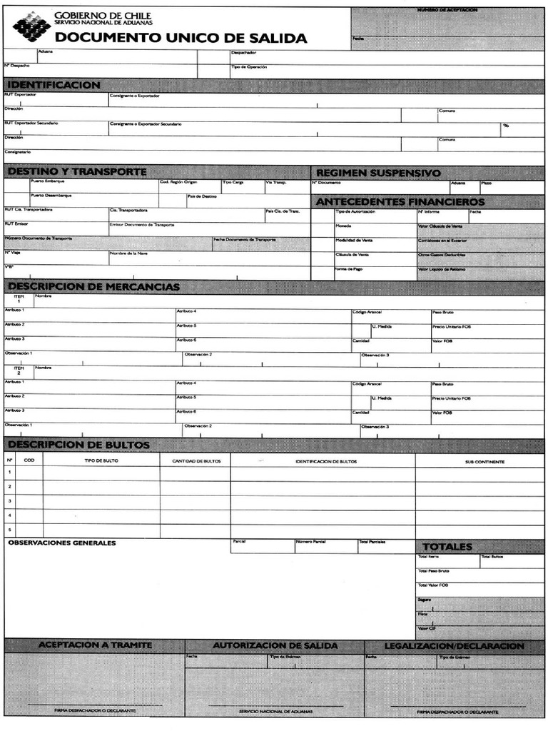 Formulario DUS | PDF