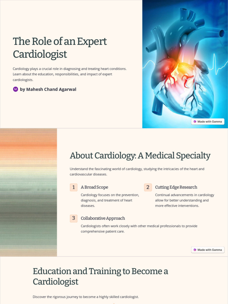 The Role of An Expert Cardiologist | PDF | Cardiology | Medicine