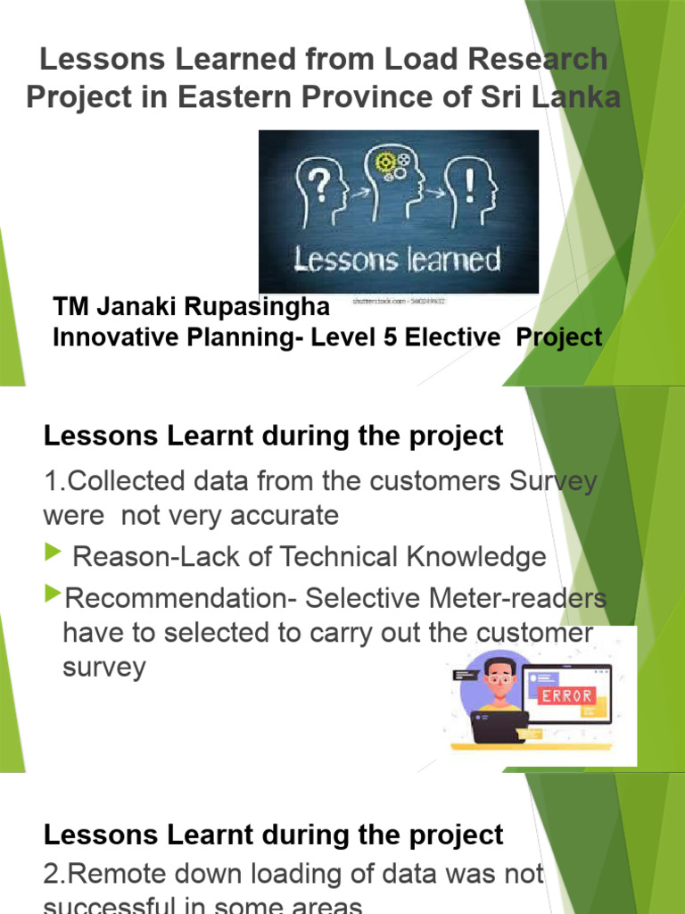 Lessons Learnt | PDF | Business