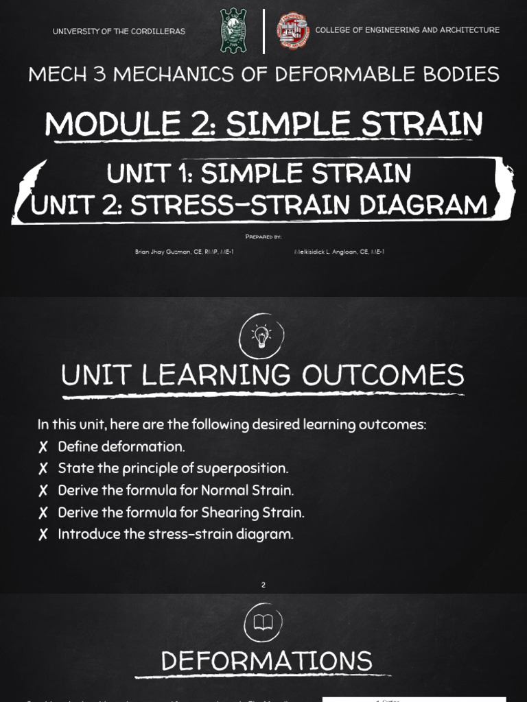 MECH 3-MODULE 2 | PDF | Elasticity (Physics) | Deformation (Engineering)