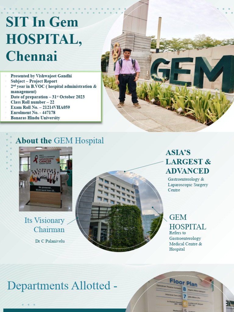 GEM Hospital Chennai Project Report | PDF | Hospital | Patient