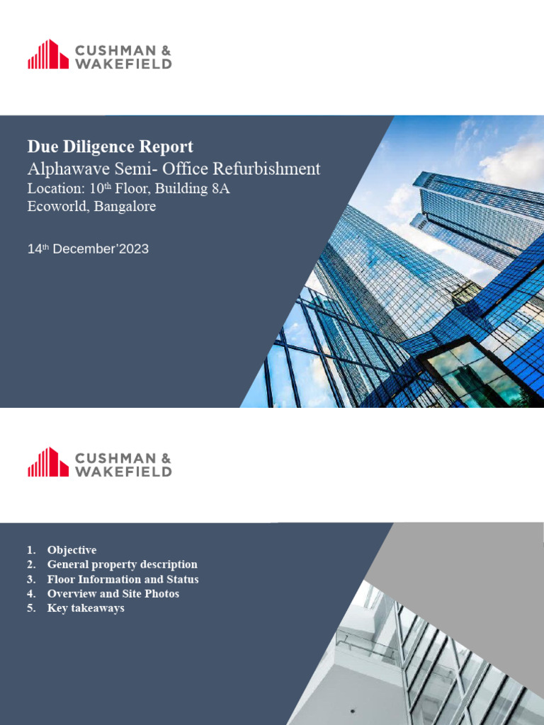 Due Diligence Report - AW Refurb | PDF | Wall | Bathroom