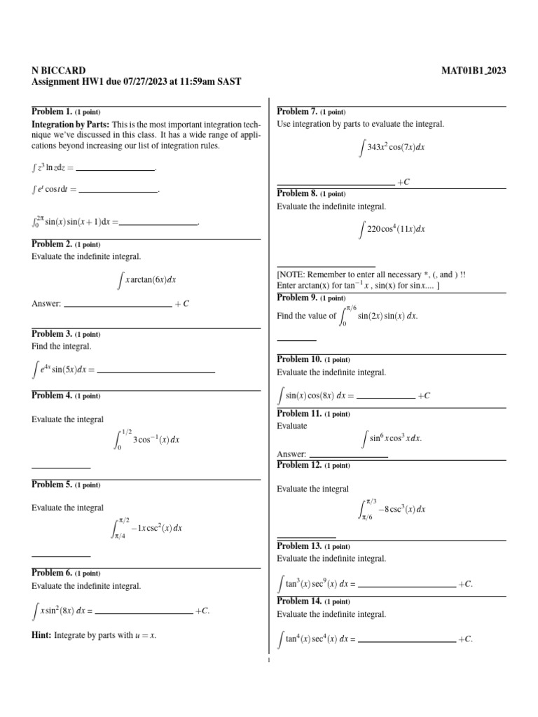 MAT1B1 WeBWork1 - Questions | PDF | Functions And Mappings | Mathematical Objects