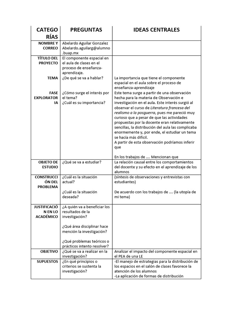 Modelo Fase Exploratoria | PDF | Salón de clases | Enseñando