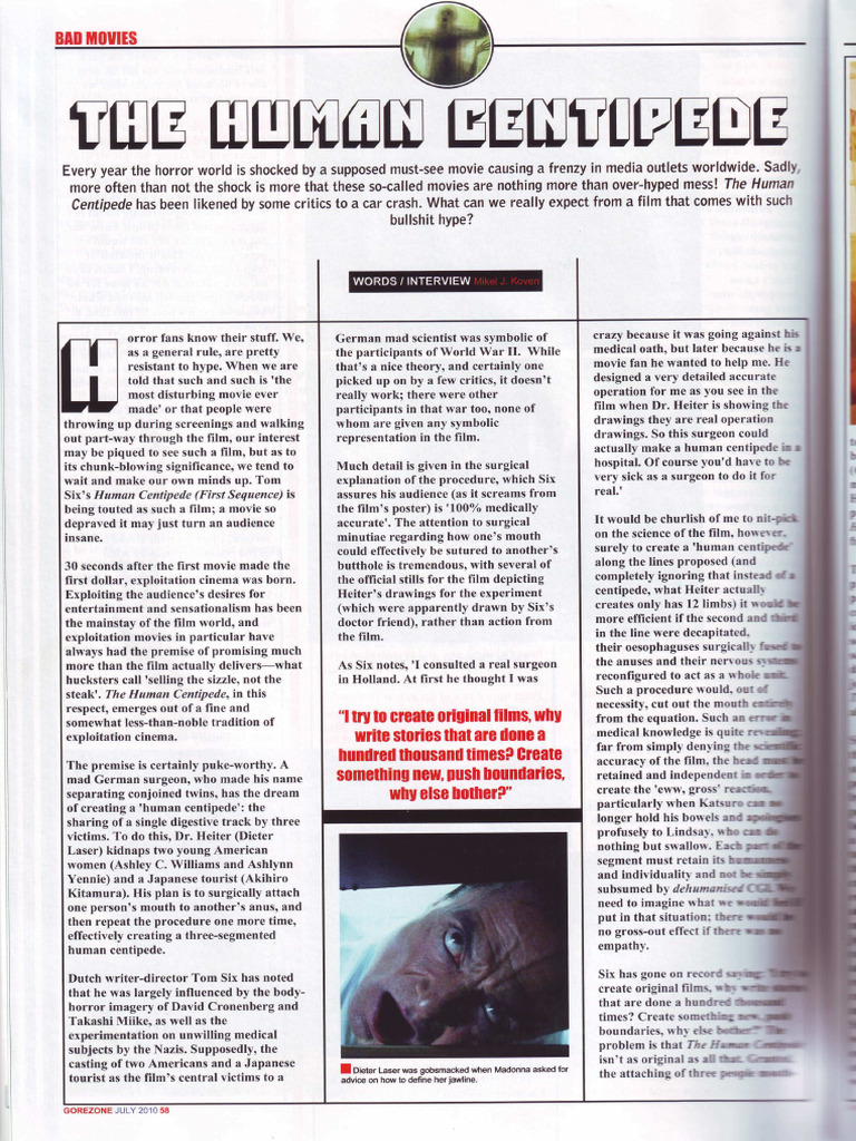 The Human Centipede | PDF | Horror Films