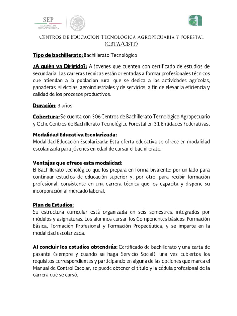 Cbta Escolarizada | PDF