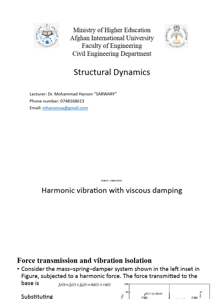 Presentation1-13 (Slids of Structures) | PDF | Damping | Classical Mechanics