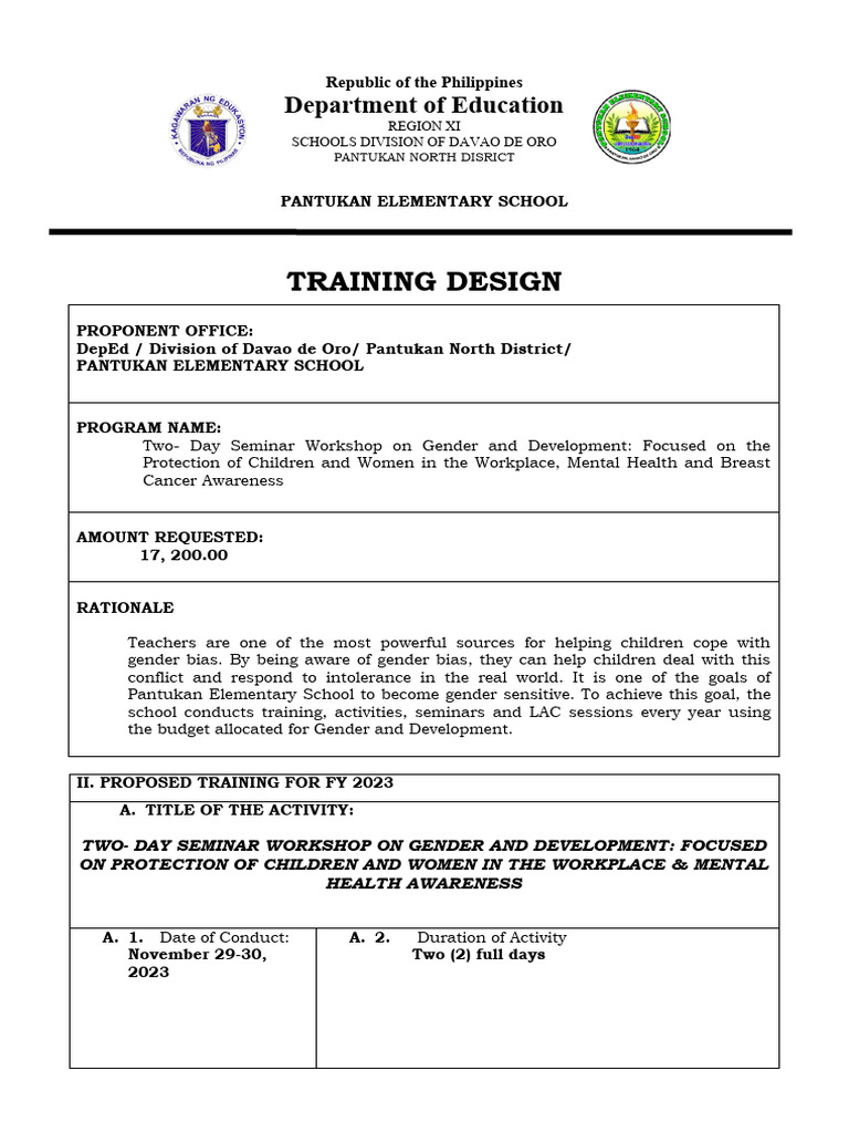 gad and praise training.activity-design | PDF