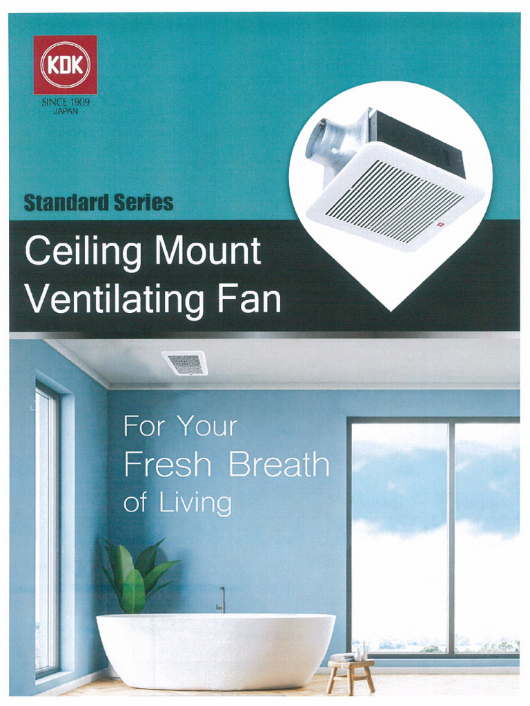 KDK Ceiling Exhaust 17CUG To 24CHG | PDF