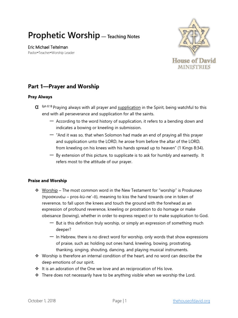 Prophetic Worship | PDF | Charismatic Movement | Pentecostalism