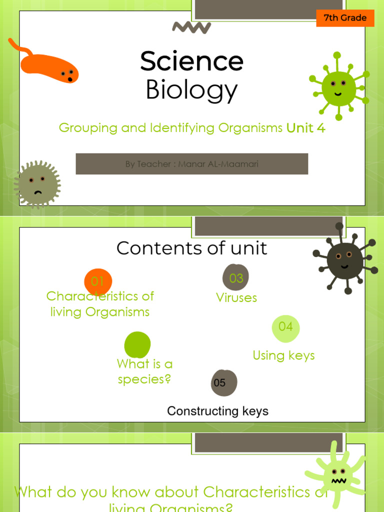 Unit 4 Grouoing Organisms Short 2 | PDF | Virus | Organisms