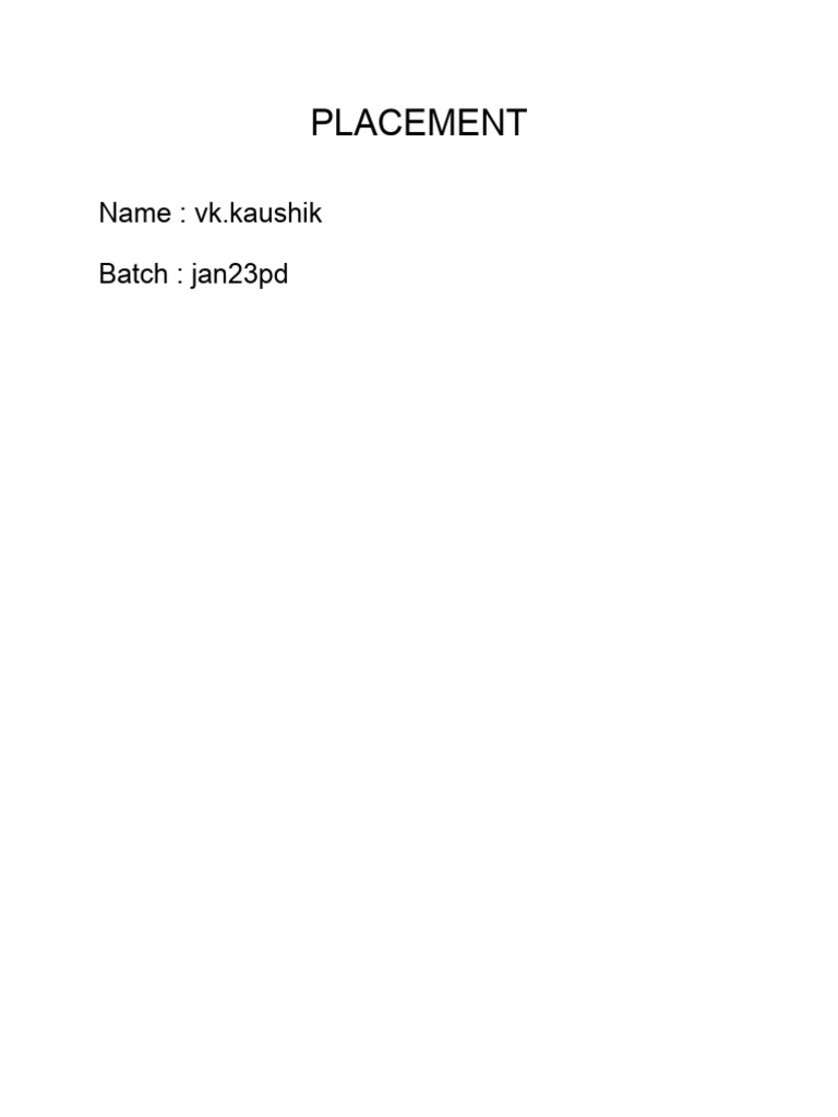 PLACEMENT | PDF | Computing | Computer Engineering