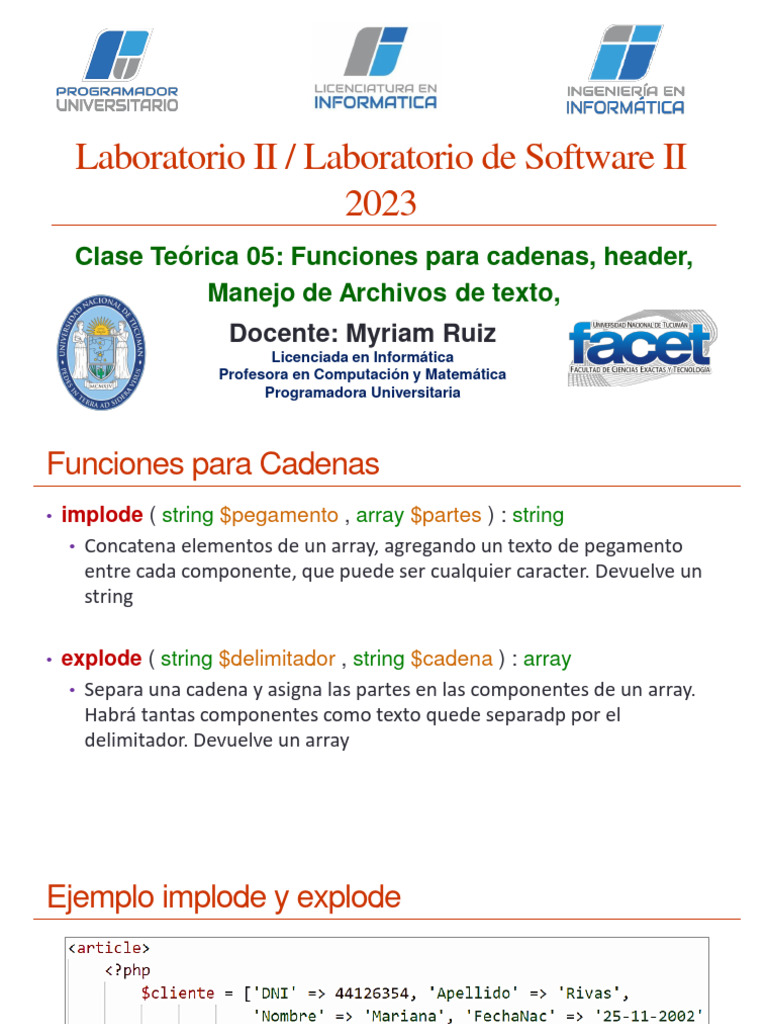 Clase 05 - Laboratorio II 2023 | PDF | Archivo de computadora | HTML
