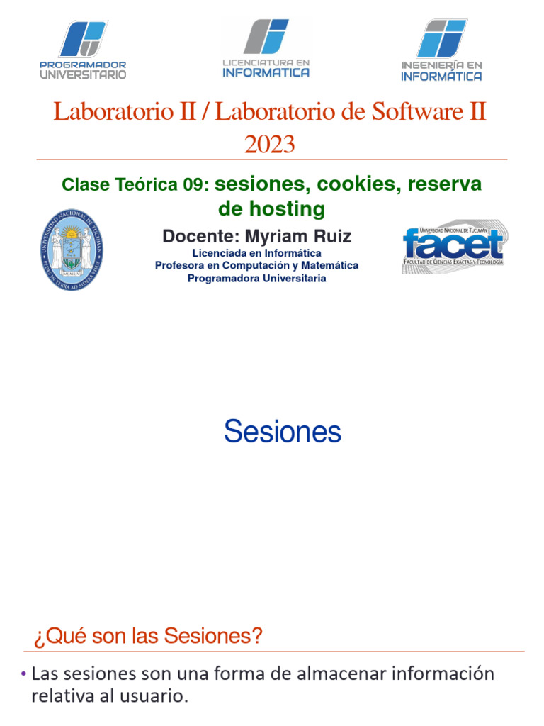 Clase 09 - Laboratorio II 2023 | PDF | Protocolo de transferencia de archivos | Cookie HTTP