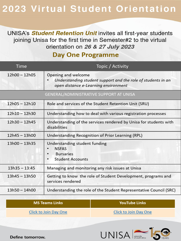 Invitation 2023 Sem2 Virtual Student Orientation | PDF | Educational ...