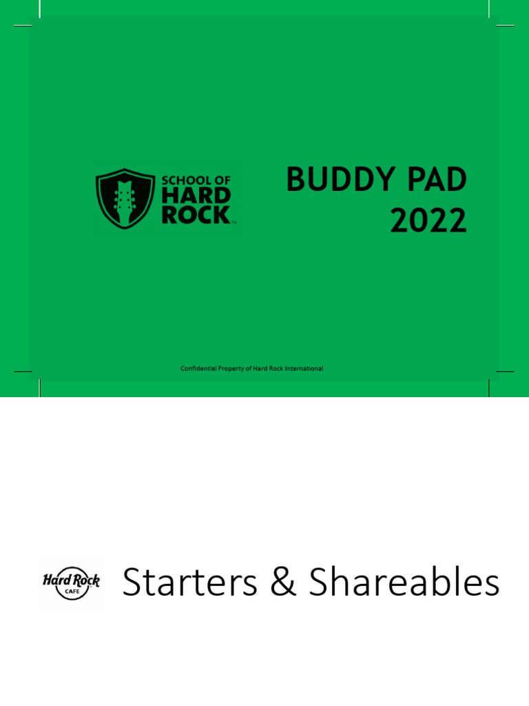 Hard Rock Cafe Buddy Pad | PDF | Hamburgers | Salad