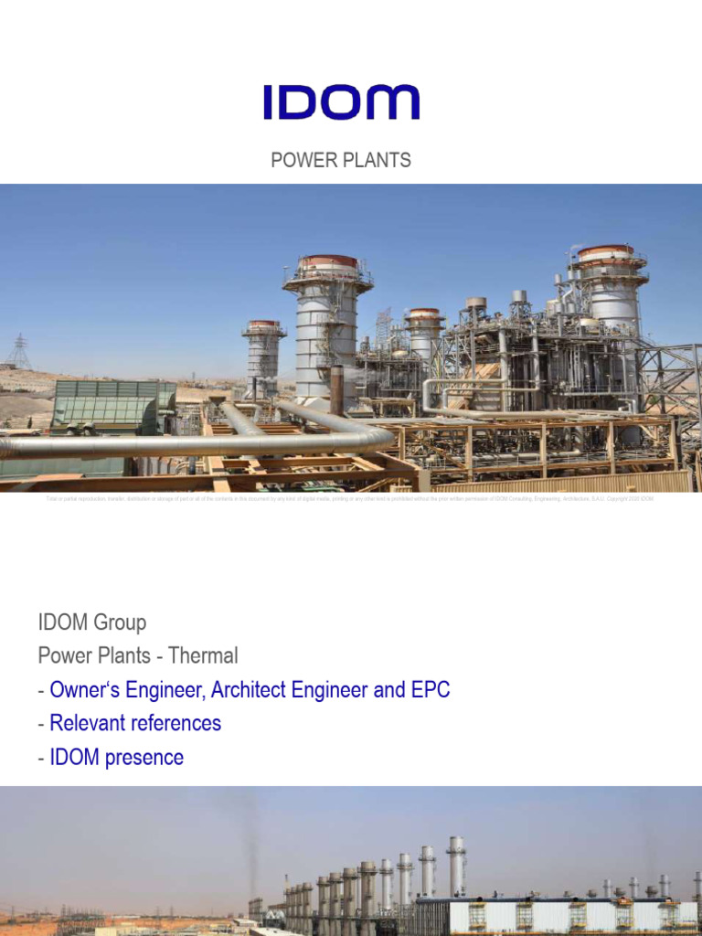 IDOM - Energy Presentation & References | PDF | Cogeneration | Power ...