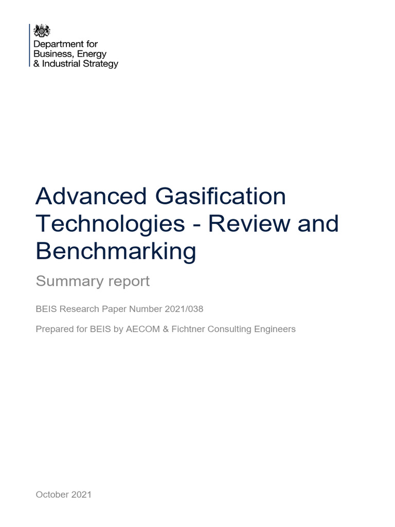 Agt Benchmarking Summary Report | PDF | Gasification | Biofuel