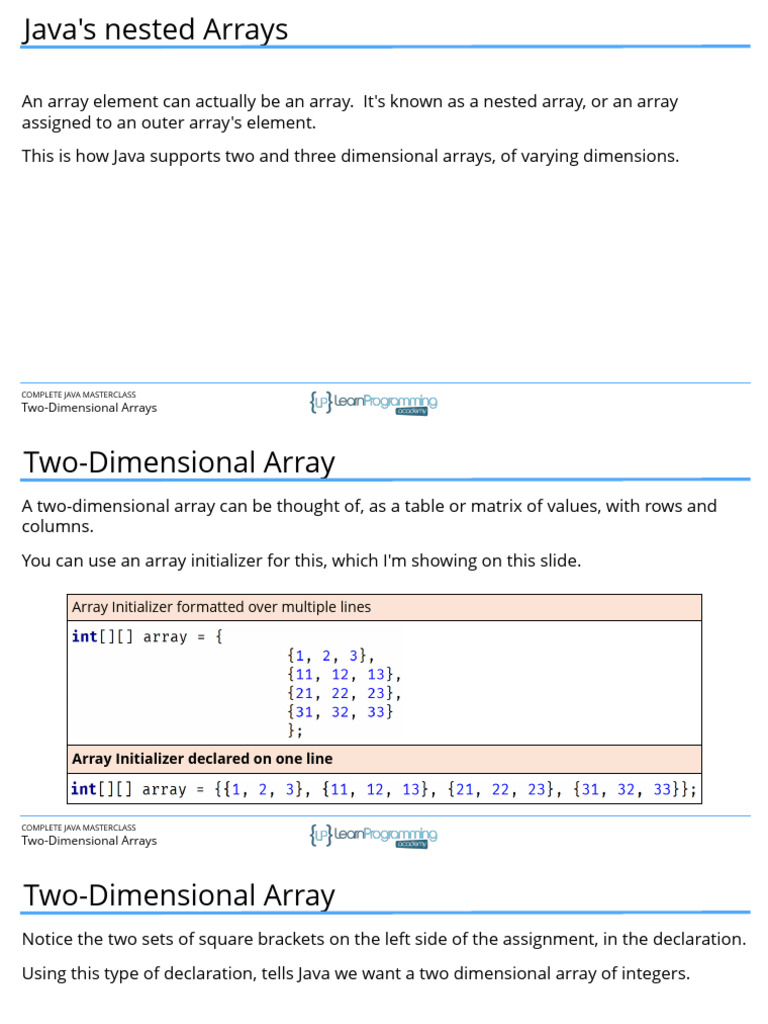 Slides Arrays Two Dimensional Arrays | PDF | Matrix (Mathematics ... Slides Arrays Two Dimensional Arrays | PDF | Matrix (Mathematics ...