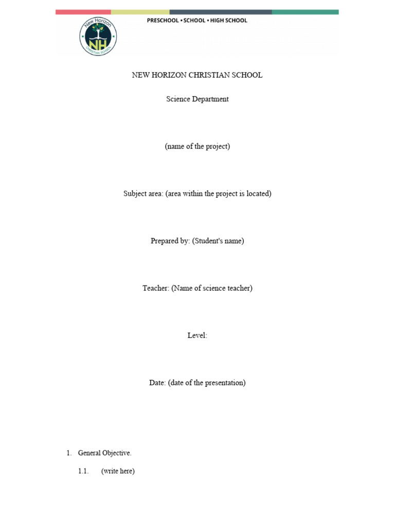 Science Project Template | PDF | Teaching Methods & Materials