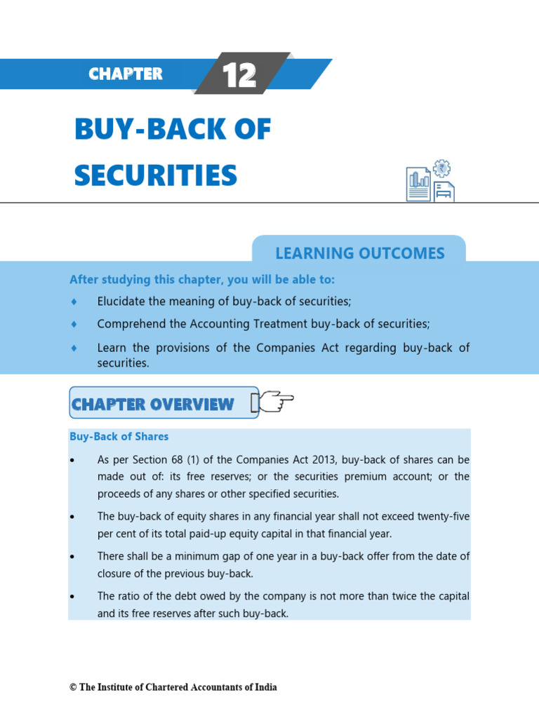 Buy-Back of Securities Guide | PDF