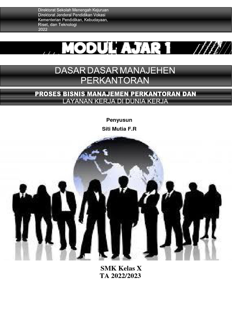 Fix Modul Ajar Proses Bisnis Manajemen Perkantoran | PDF | Bisnis