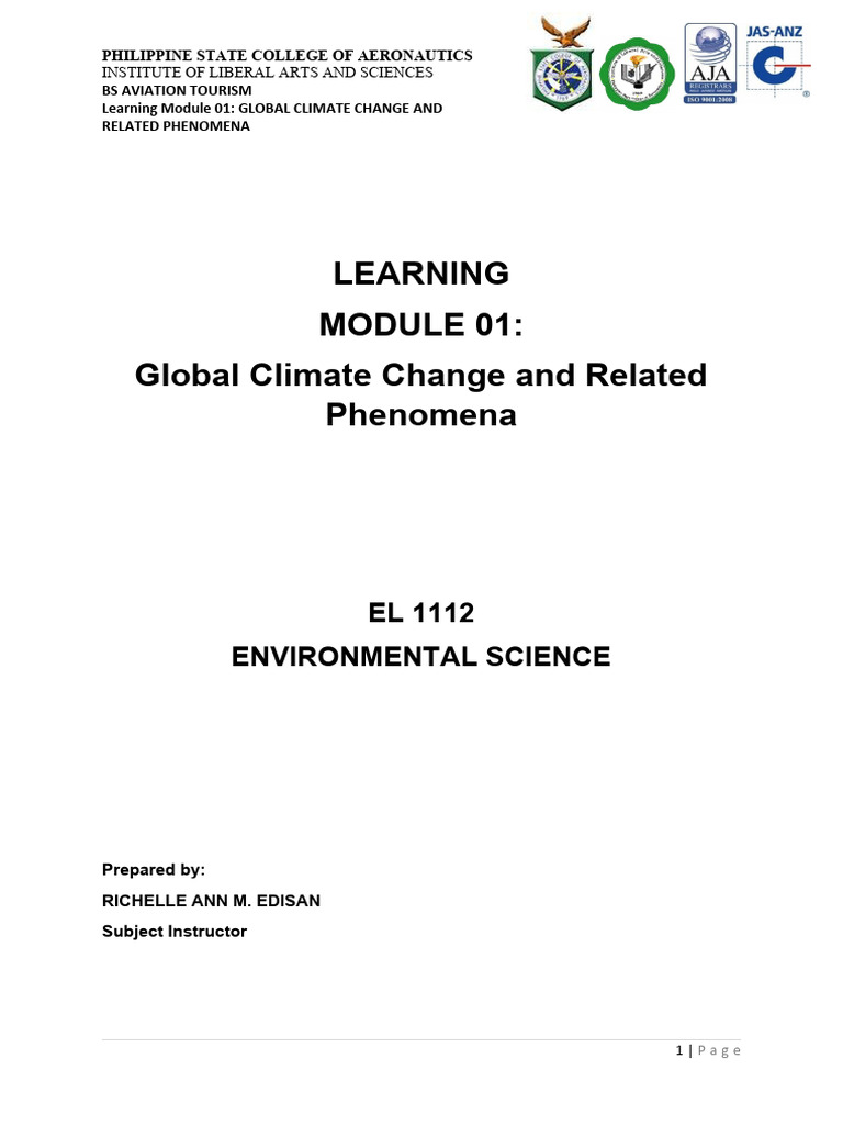Module 1 Finals | PDF | Ozone Depletion | Chlorofluorocarbon