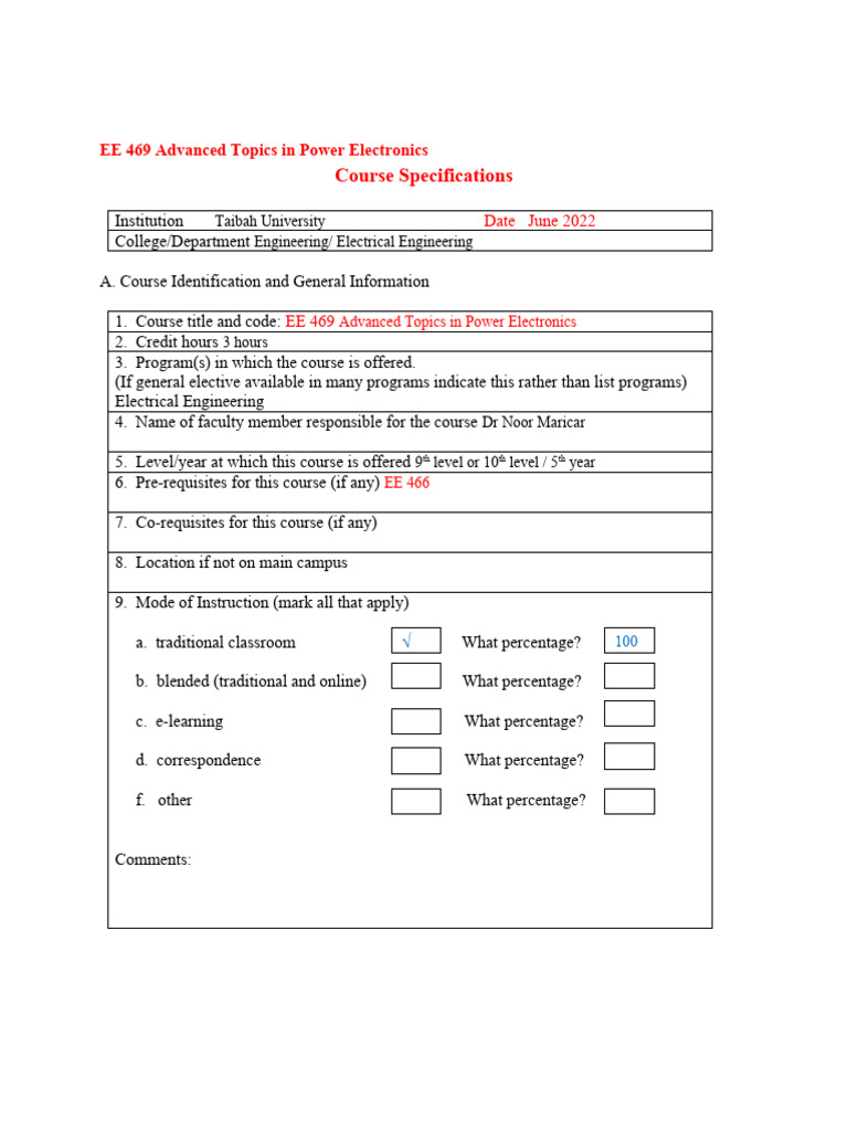 EE 469 Advanced Topics in Power Electronics | PDF | Educational ...