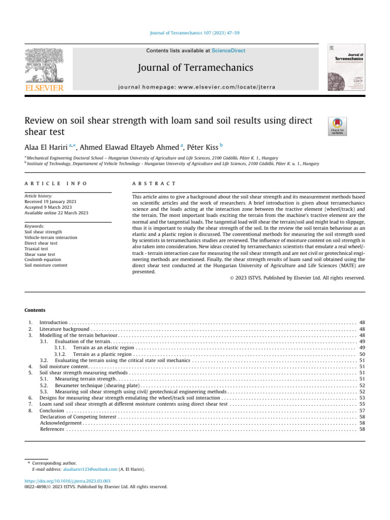 Soil Shear Strength Review: Direct Tests | PDF | Viscoelasticity ...
