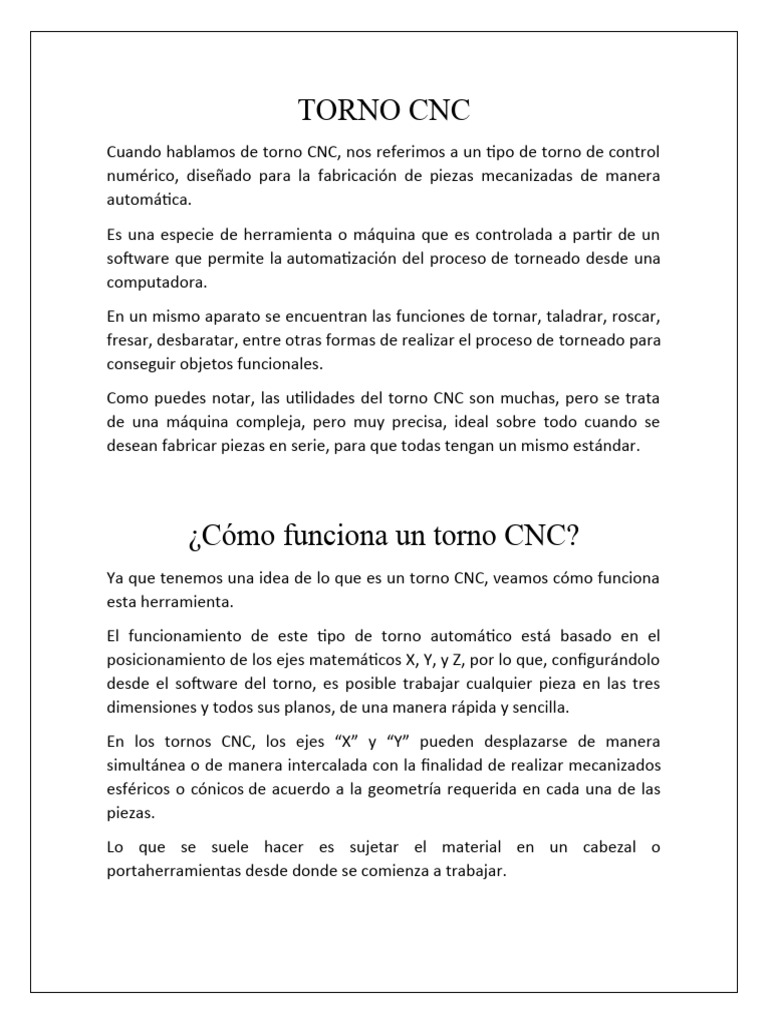 Torno CNC | PDF