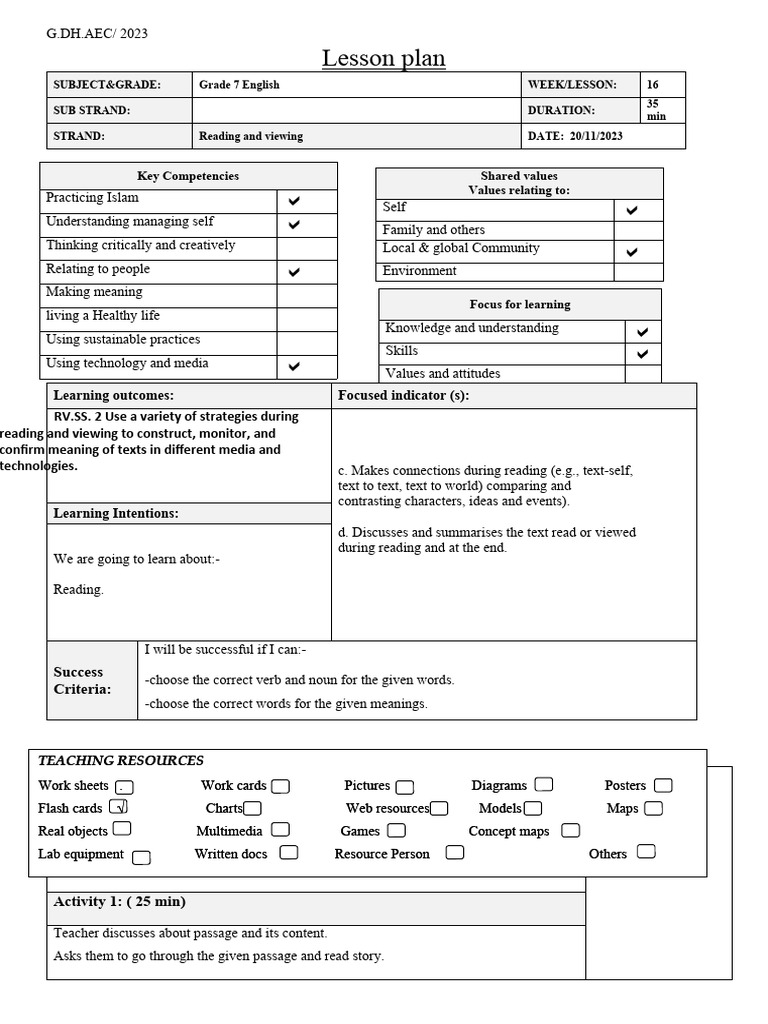 Day 2 Reading | Download Free PDF | Reading Comprehension | Learning