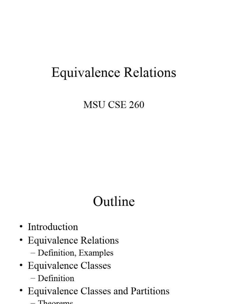 Equivalence Relations Guide | PDF