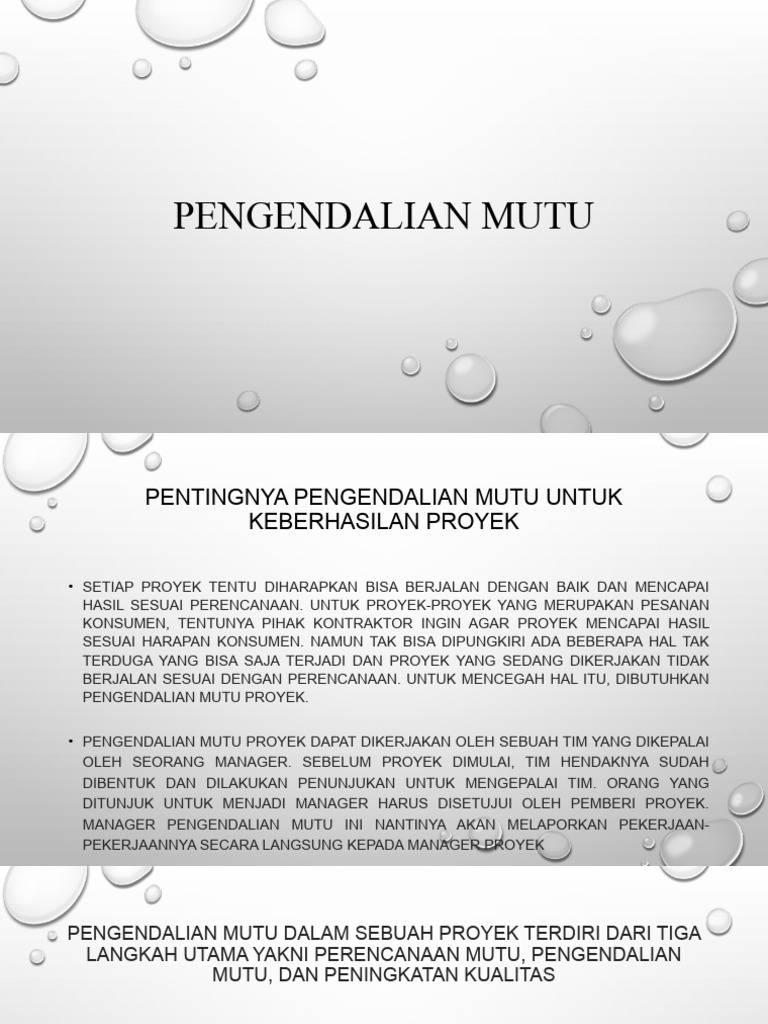 Materi 31 - Pengendalian Mutu | PDF | Bisnis