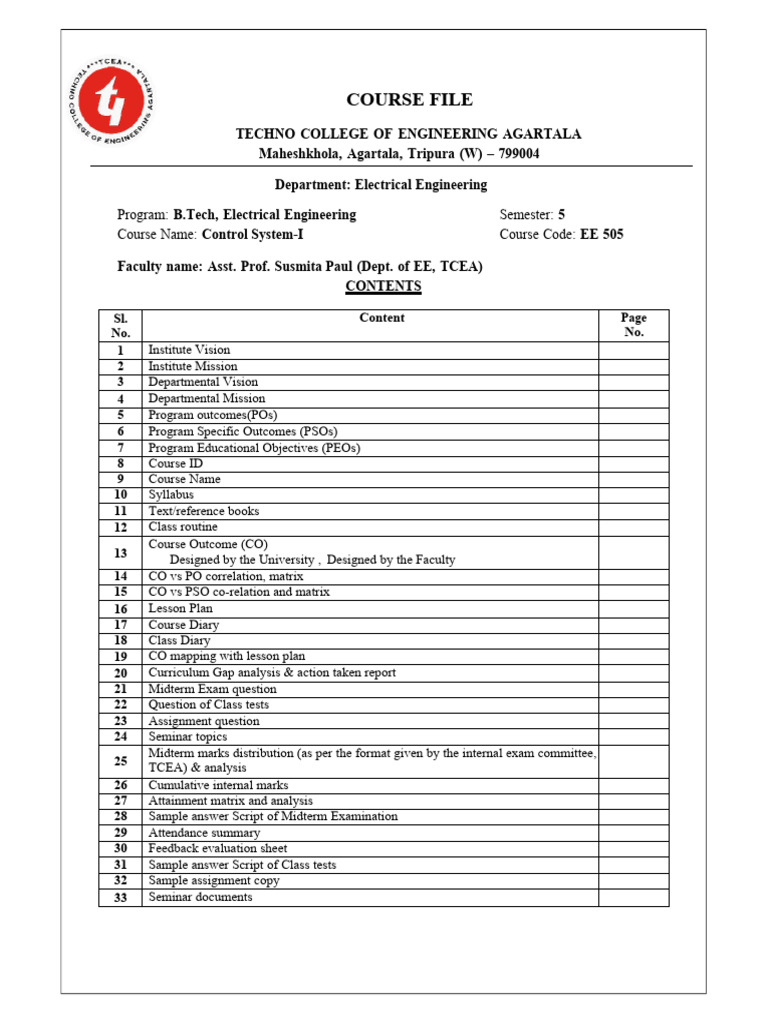 complete 5th sem course file control | PDF | Resonance | Electrical Network