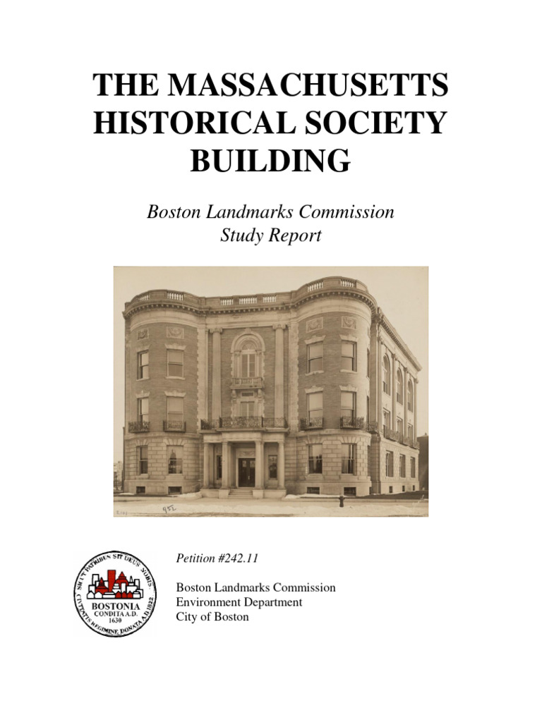 Massachusetts Historical Society Building Study Report | PDF ...