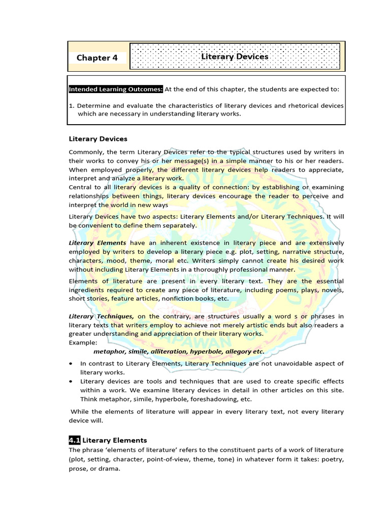 Understanding Literary Devices and Elements | PDF | Philosophy ...