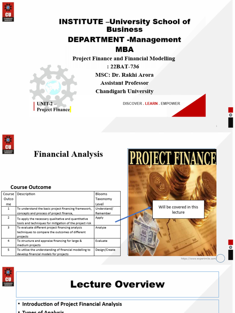 Lecture 1-Financial Analysis | PDF | Net Present Value | Internal Rate ...
