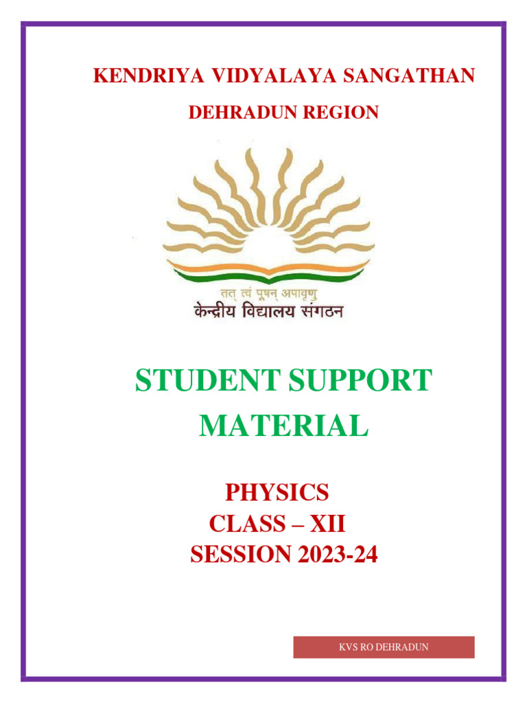 Xii Physics Study Material 2023-24 | PDF | Capacitance | Flux